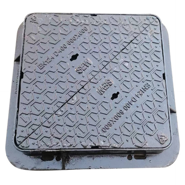 Telecom Hinged Manhole Cover , Ductile Iron Lockable Manhole Cover 800 ...