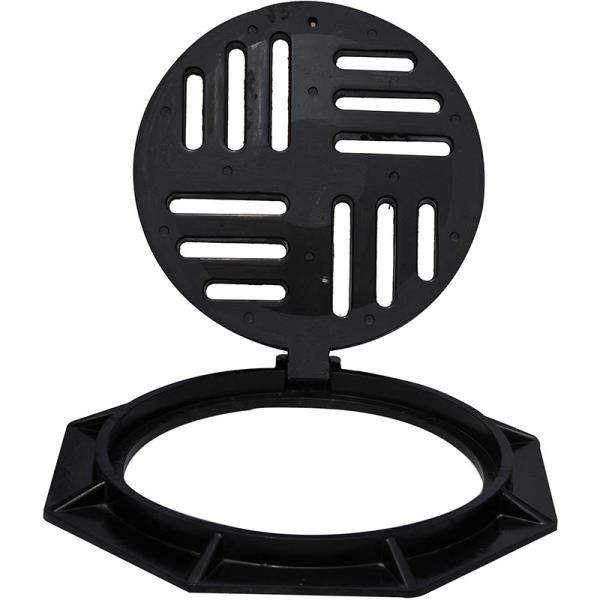 Elite 432 X 517mm Triangle Grating Frame , 20 Tons SMC FRP Manhole ...